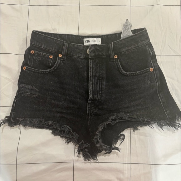 Zara | Shorts | Zara Black Denim Shorts Us2 | Poshmark